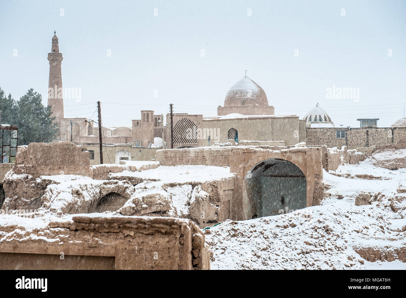 Old city of Nain in Iran in winter Stock Photo - Alamy