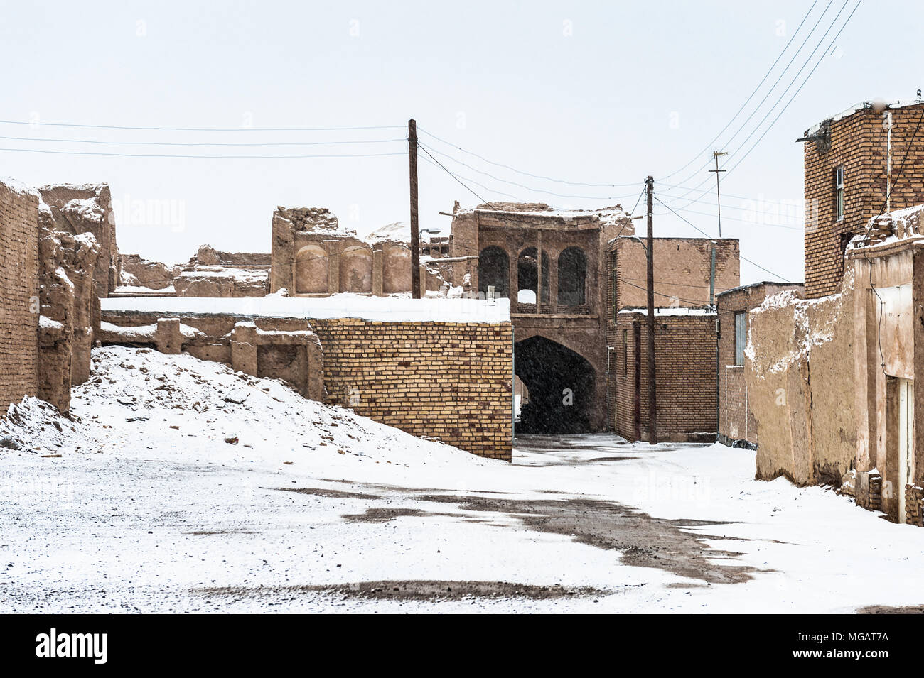 Old city of Nain in Iran in winter Stock Photo - Alamy