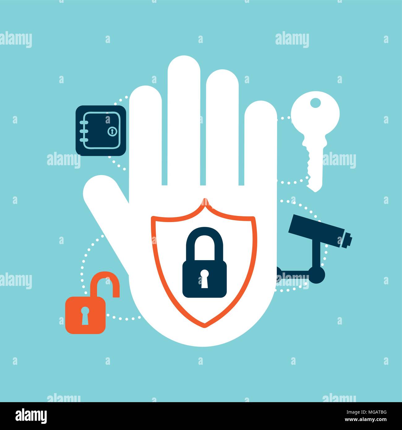 security system design, vector illustration eps10 graphic Stock Vector ...