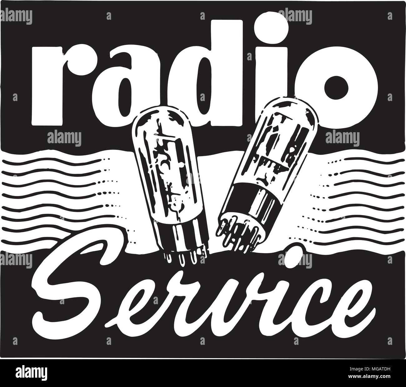 1940 vintage radio Stock Vector Images - Alamy