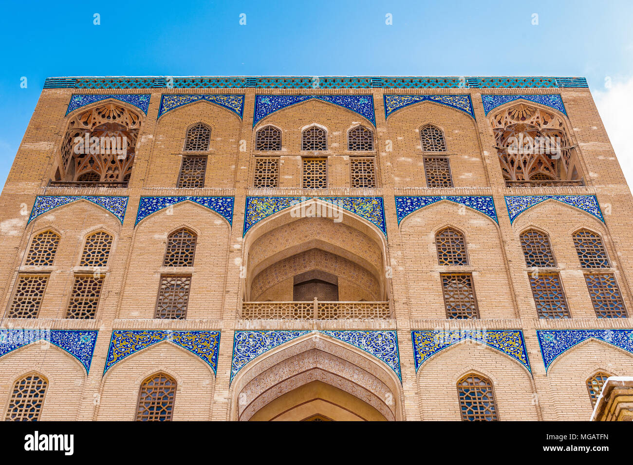 Road to the Ali Qapu Palace, a grand palace in Isfahan, Iran Stock ...