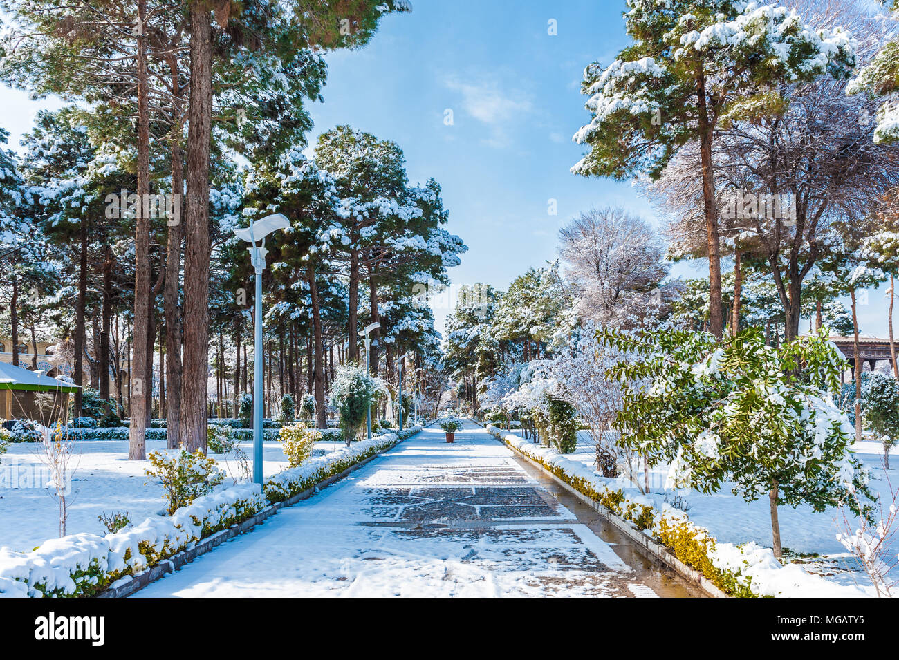 Garden of the Chehel Sotoun (Forty Columns Palace), Isfahan, Iran ...