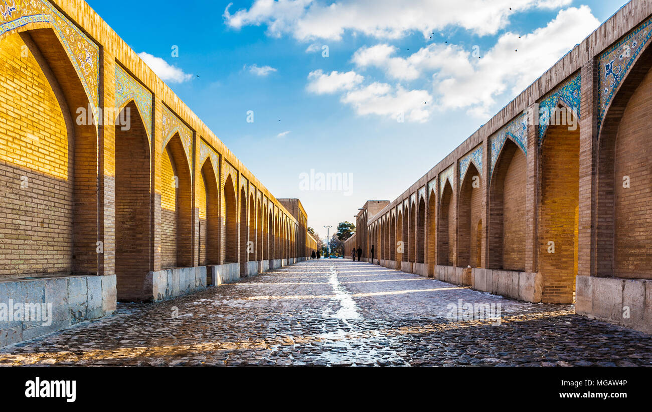 Khaju Bridge, arguably the finest bridge in the province of Isfahan ...