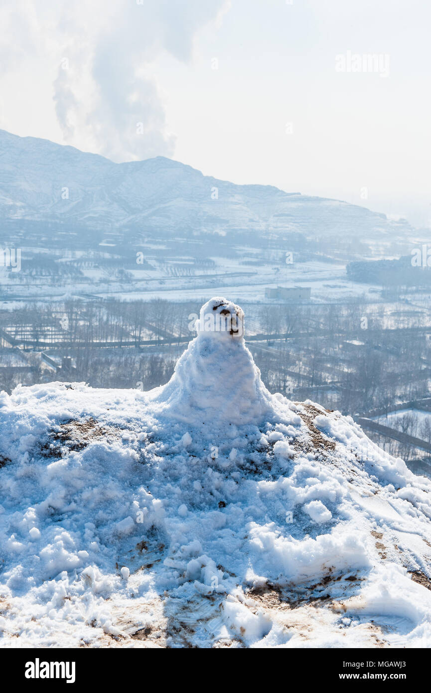 Snow man in Iran Stock Photo - Alamy