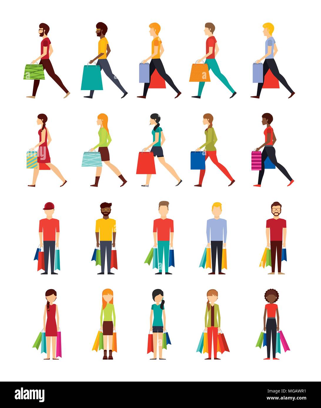 people shopping design, vector illustration eps10 graphic Stock Vector ...