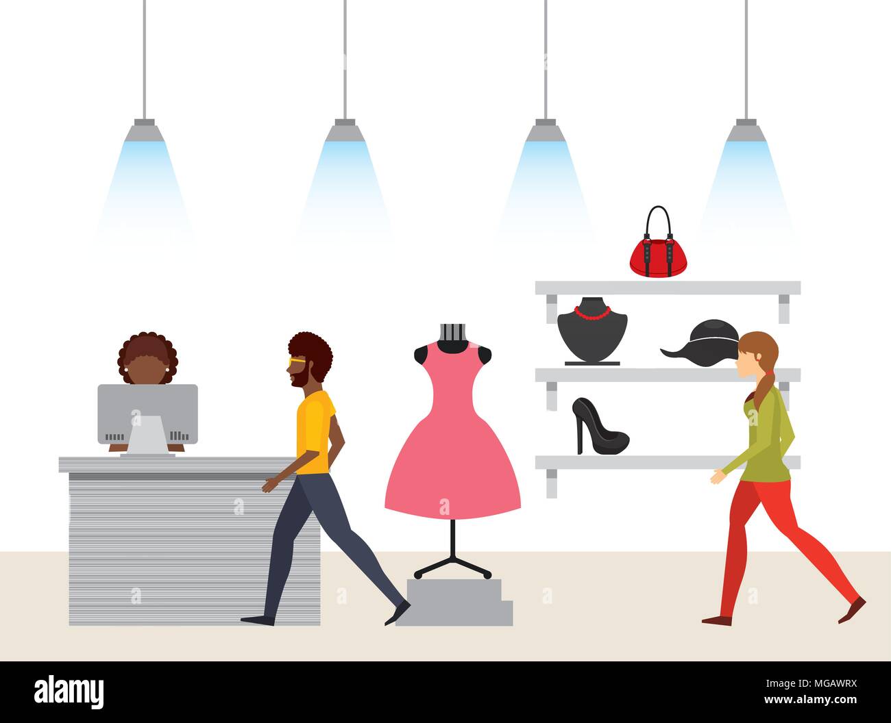 people shopping design, vector illustration eps10 graphic Stock Vector ...