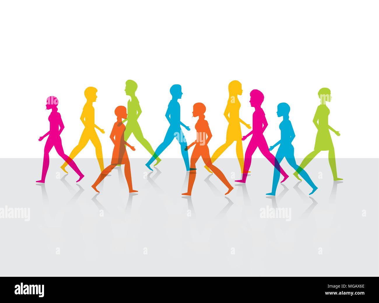 people walking design, vector illustration eps10 graphic Stock Vector ...