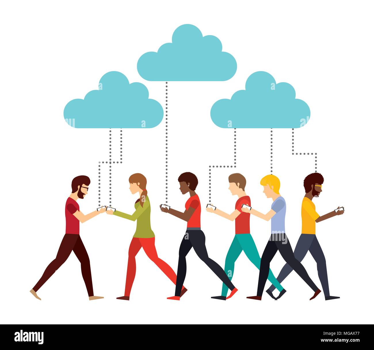 people walking design, vector illustration eps10 graphic Stock Vector ...