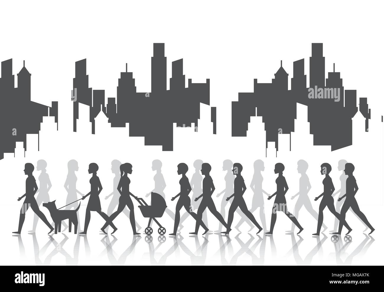 people walking design, vector illustration eps10 graphic Stock Vector ...