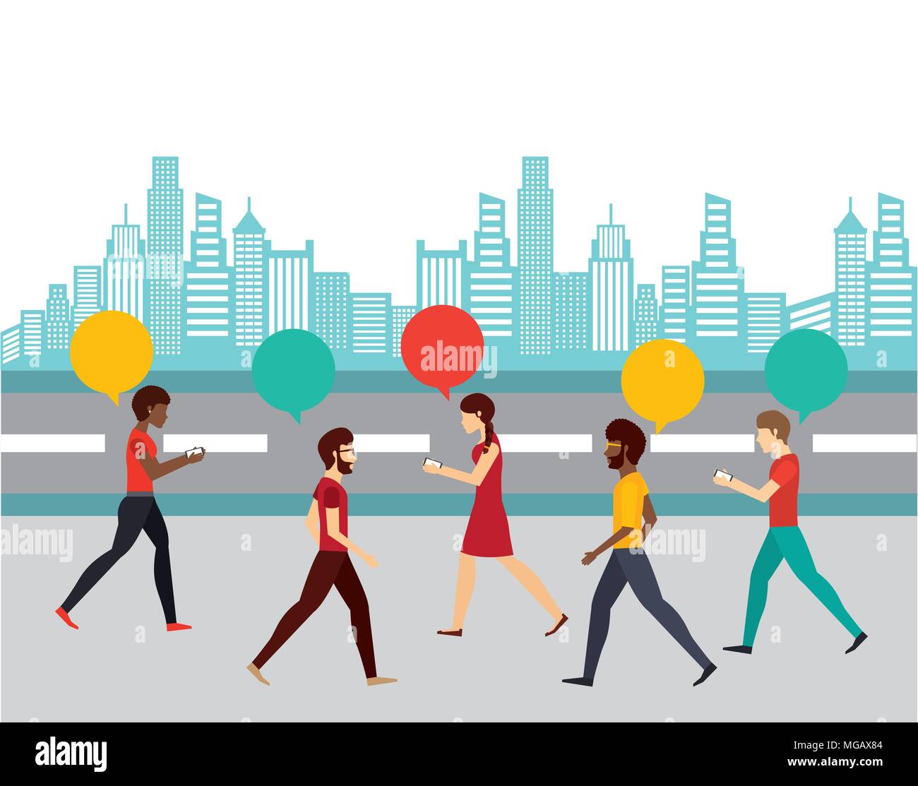 City street walker Stock Vector Images - Alamy