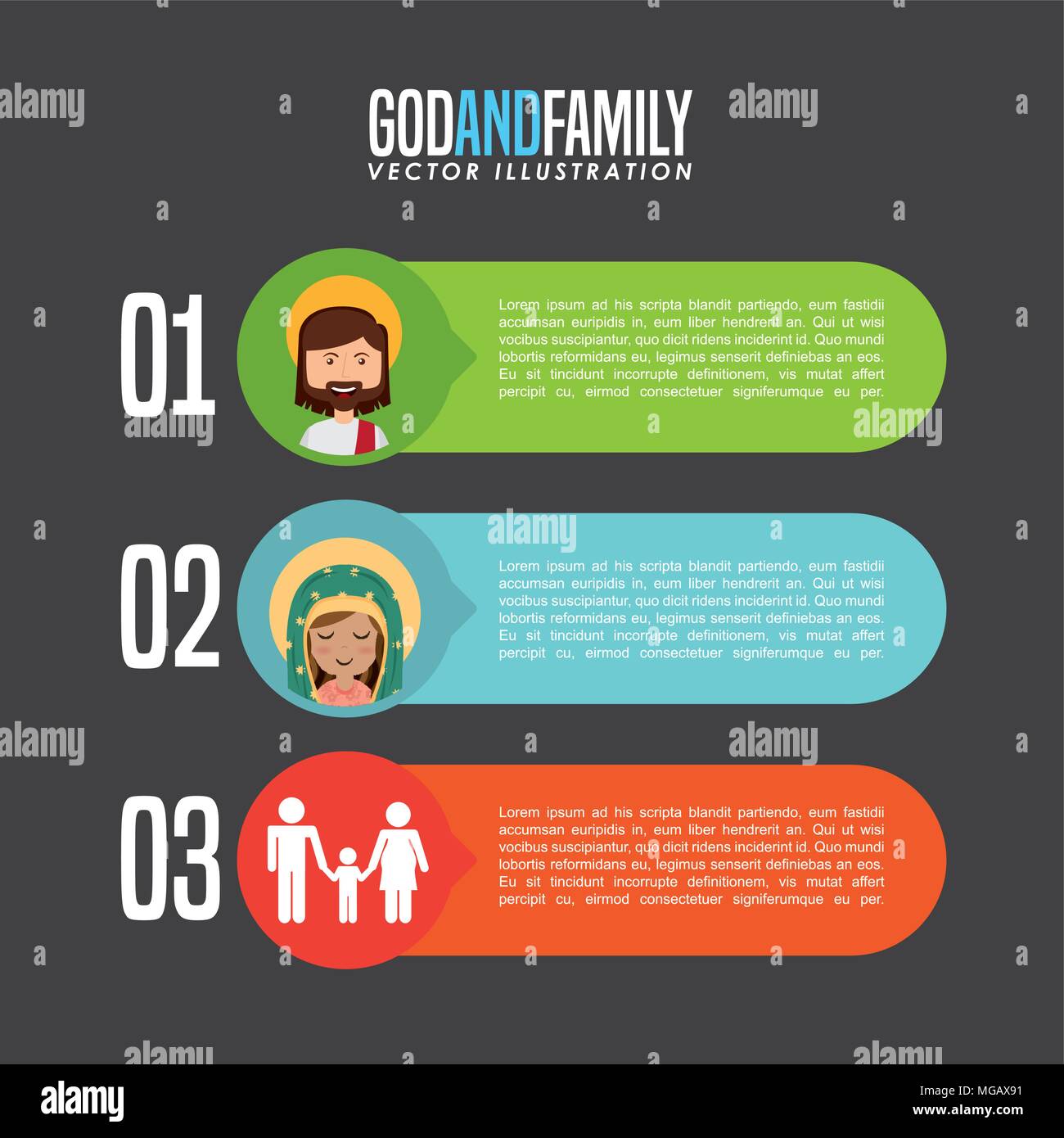 god and family design, vector illustration eps10 graphic Stock Vector ...