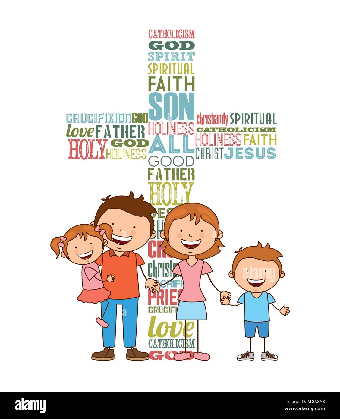 god and family design, vector illustration eps10 graphic Stock Vector ...