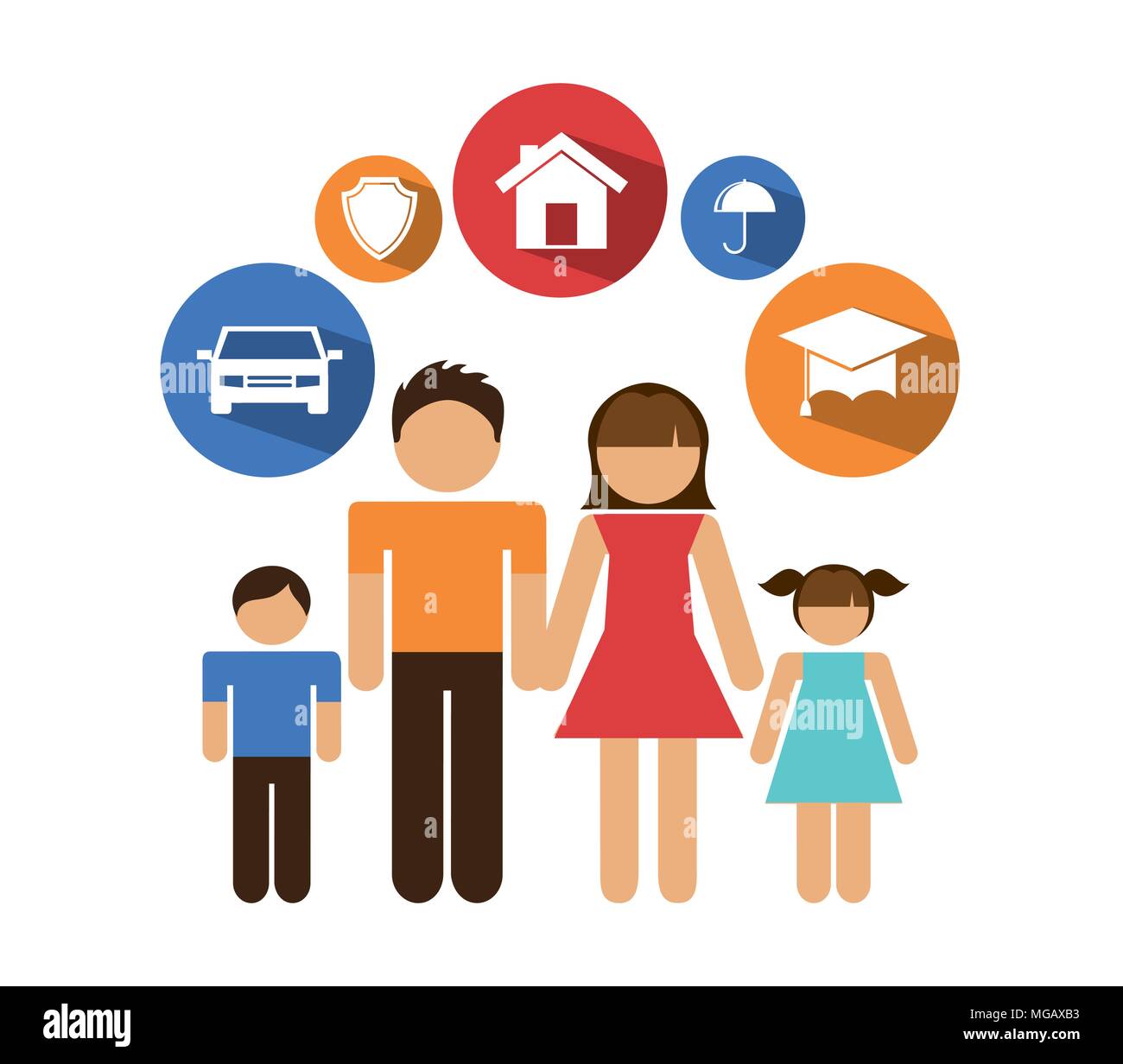 family insurance design, vector illustration eps10 graphic Stock Vector ...