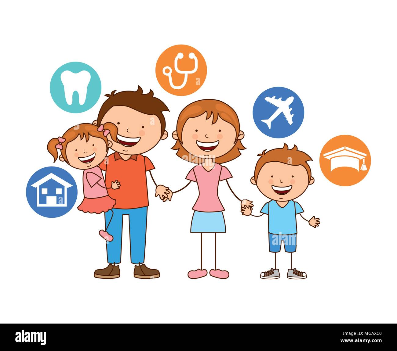 family insurance design, vector illustration eps10 graphic Stock Vector ...