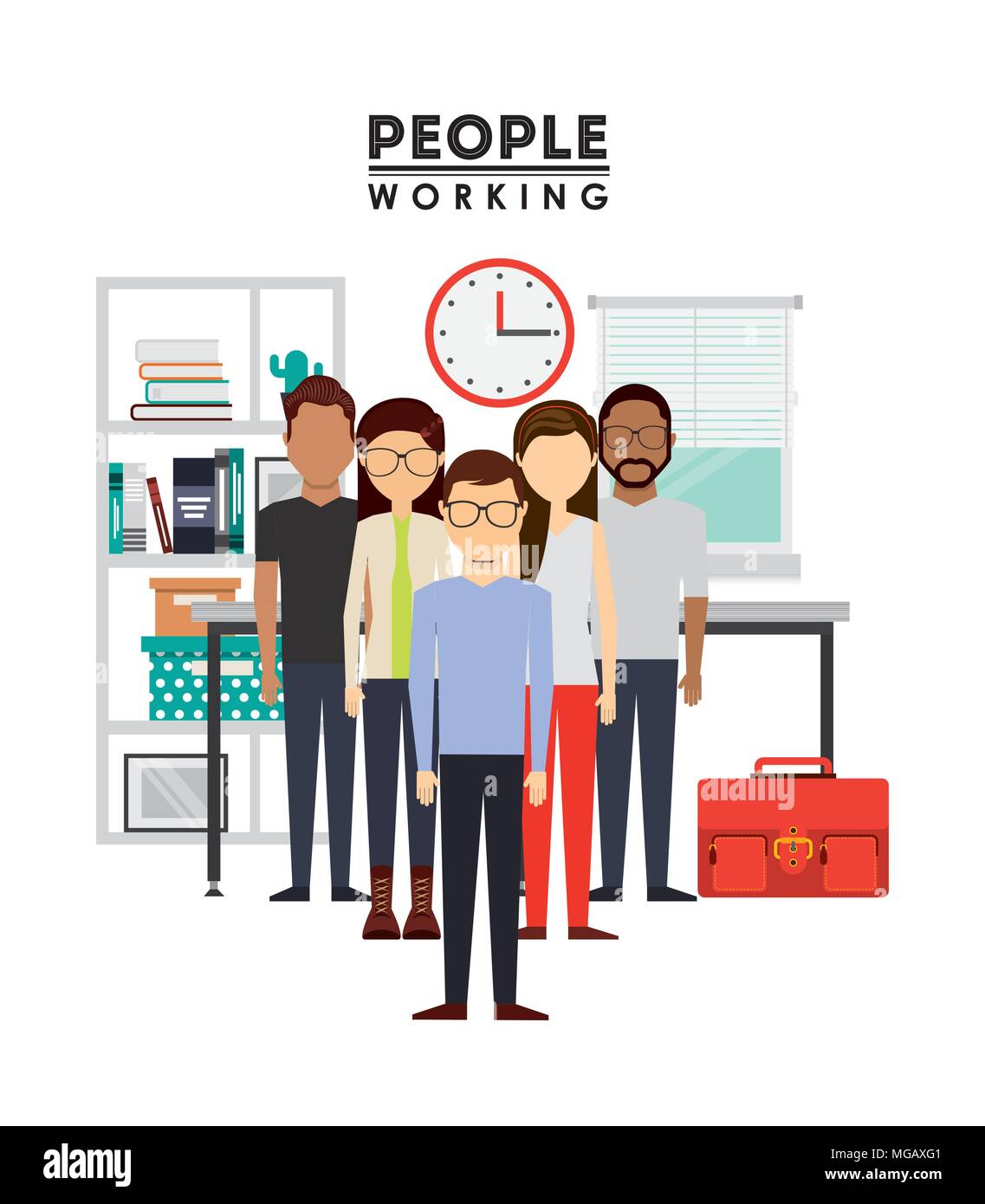 people working design, vector illustration eps10 graphic Stock Vector ...