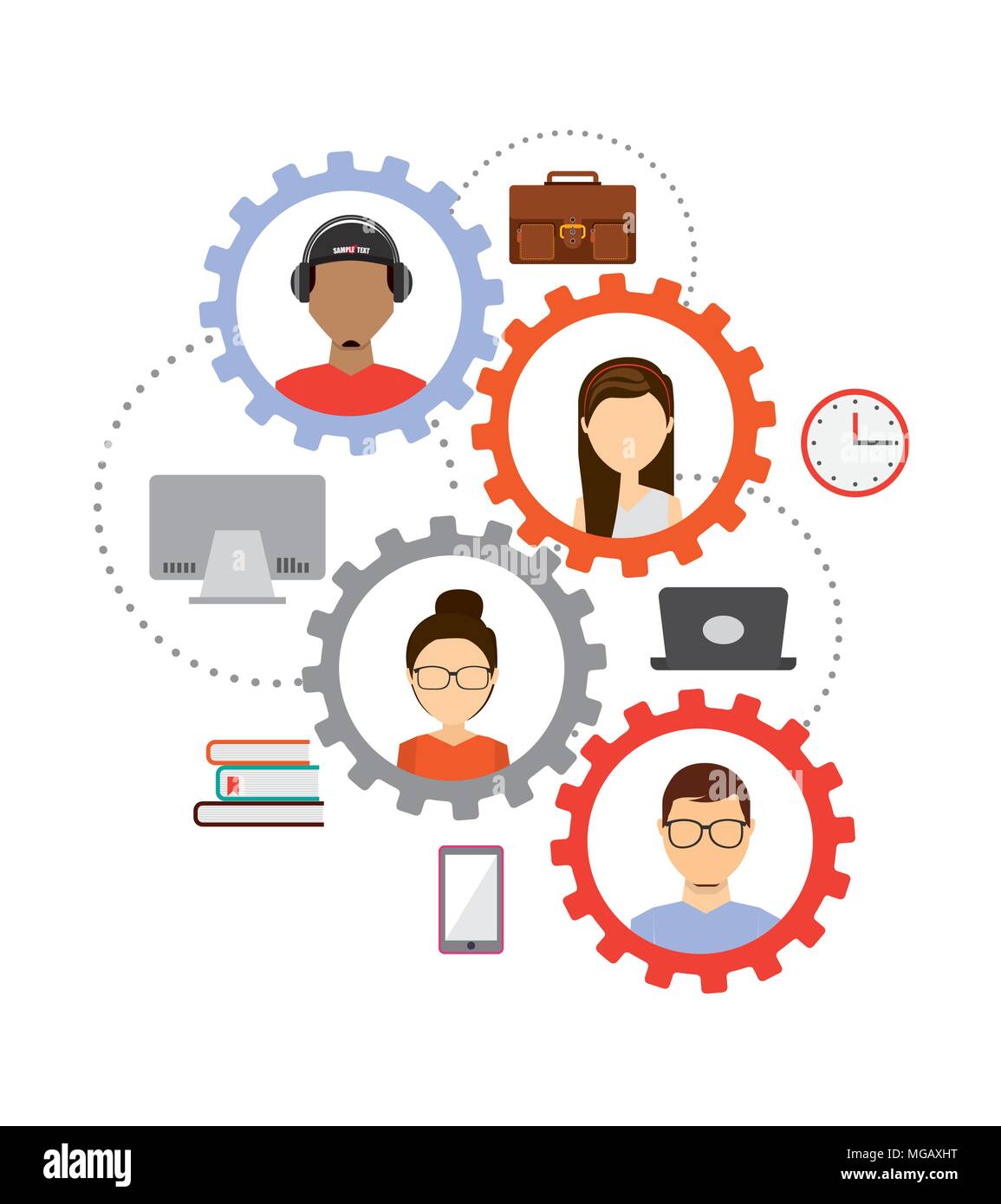 people working design, vector illustration eps10 graphic Stock Vector ...