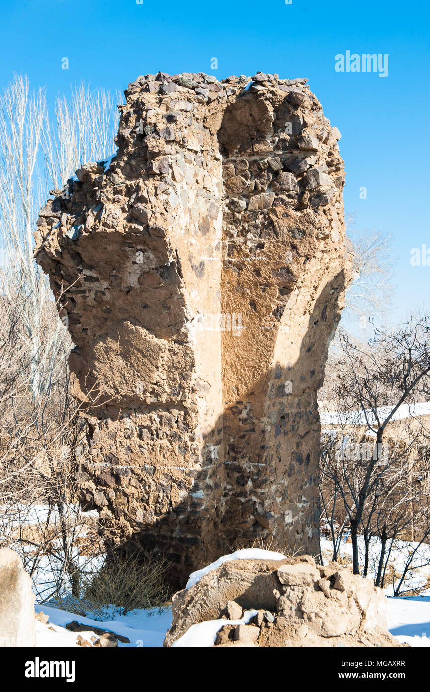 Destroyed village in Winter Stock Photo - Alamy