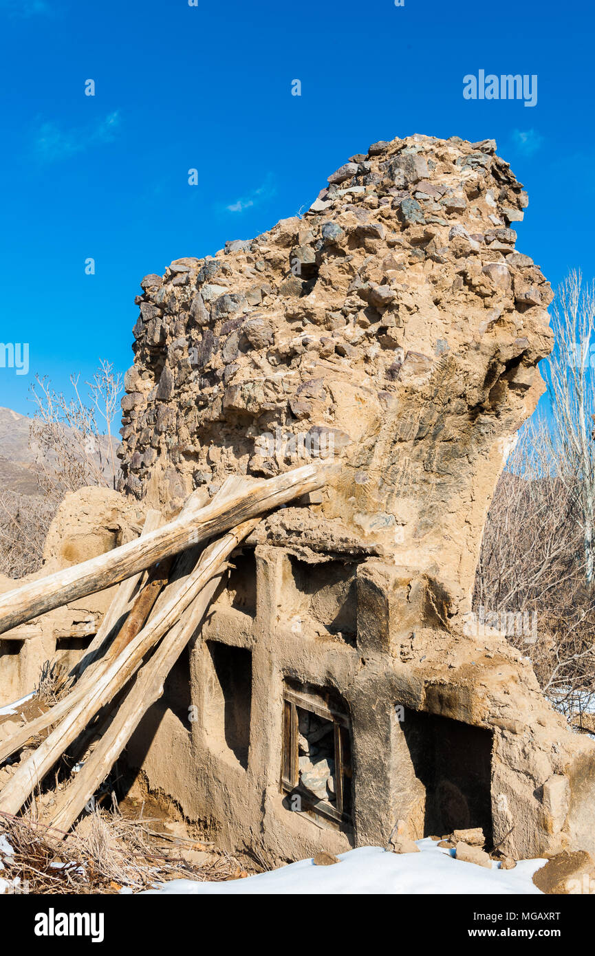 Destroyed village in Winter Stock Photo - Alamy
