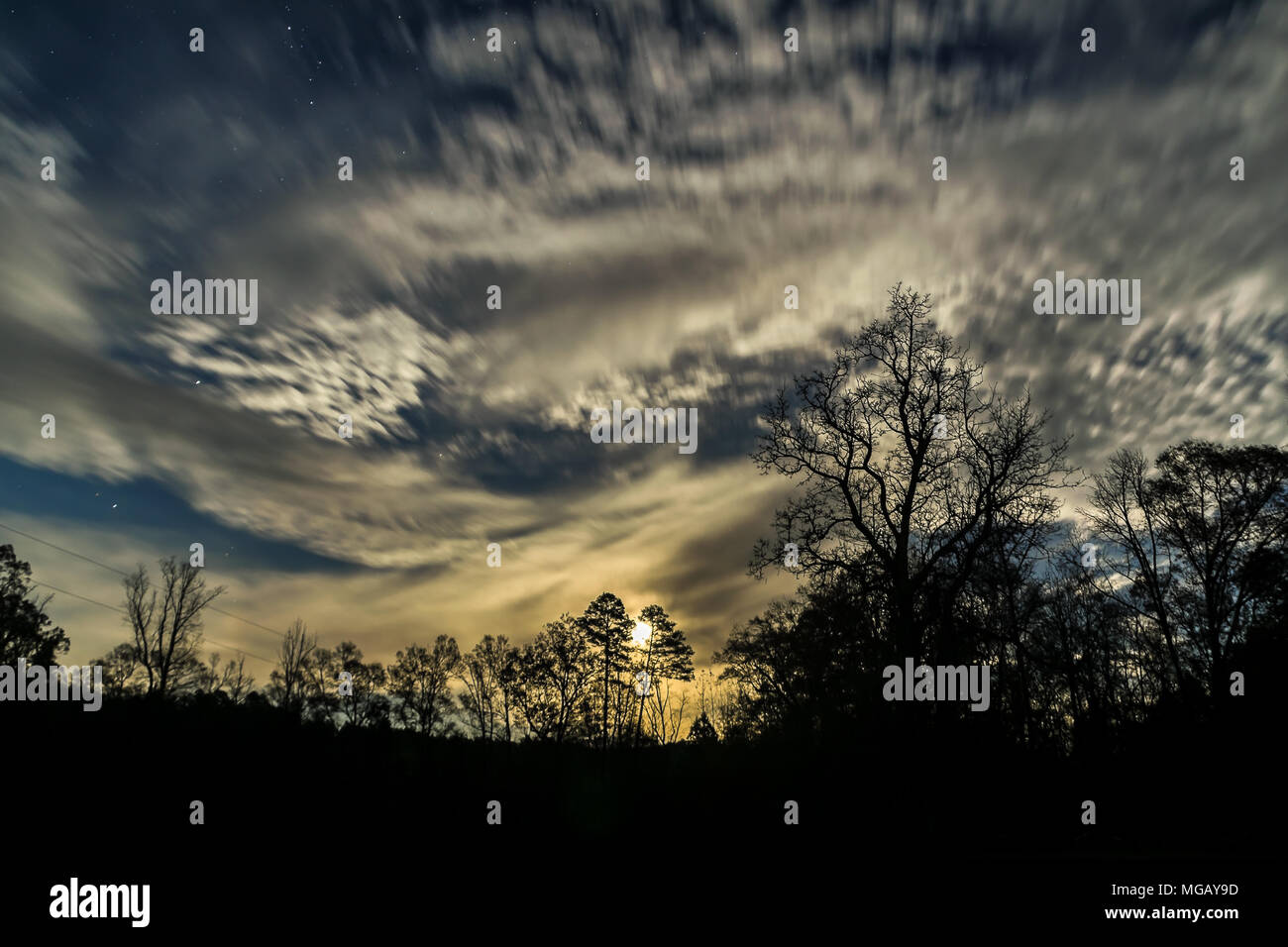 Super Moon Sky in December, 2017 Stock Photo - Alamy