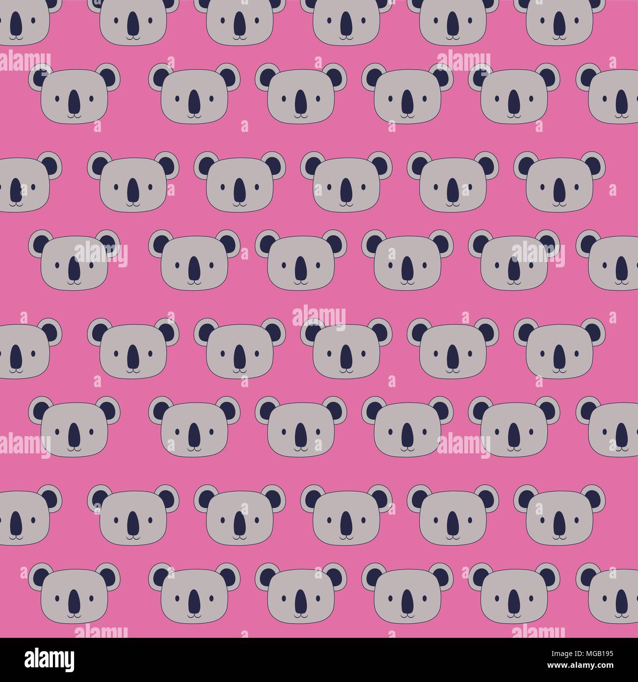 background of cute koalas pattern, vector illustration Stock Vector ...