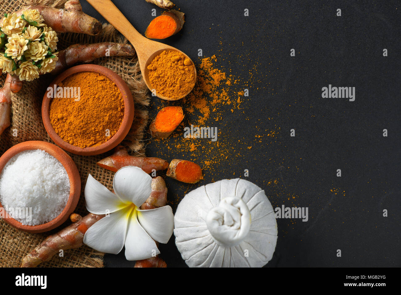 Thai Spa Set for body massage and skin care consists of sea salt ...