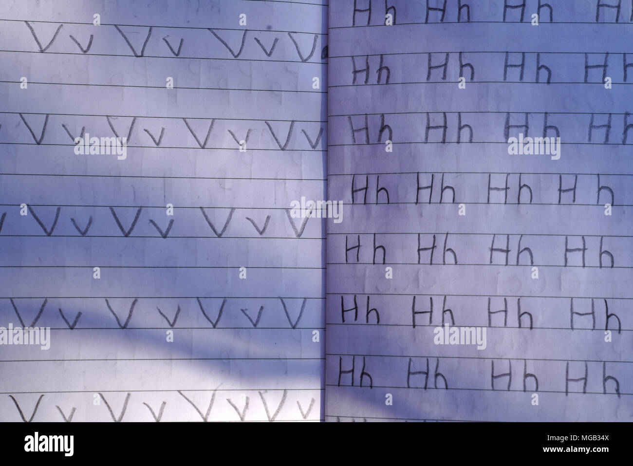 Childs handwriting hi-res stock photography and images - Alamy