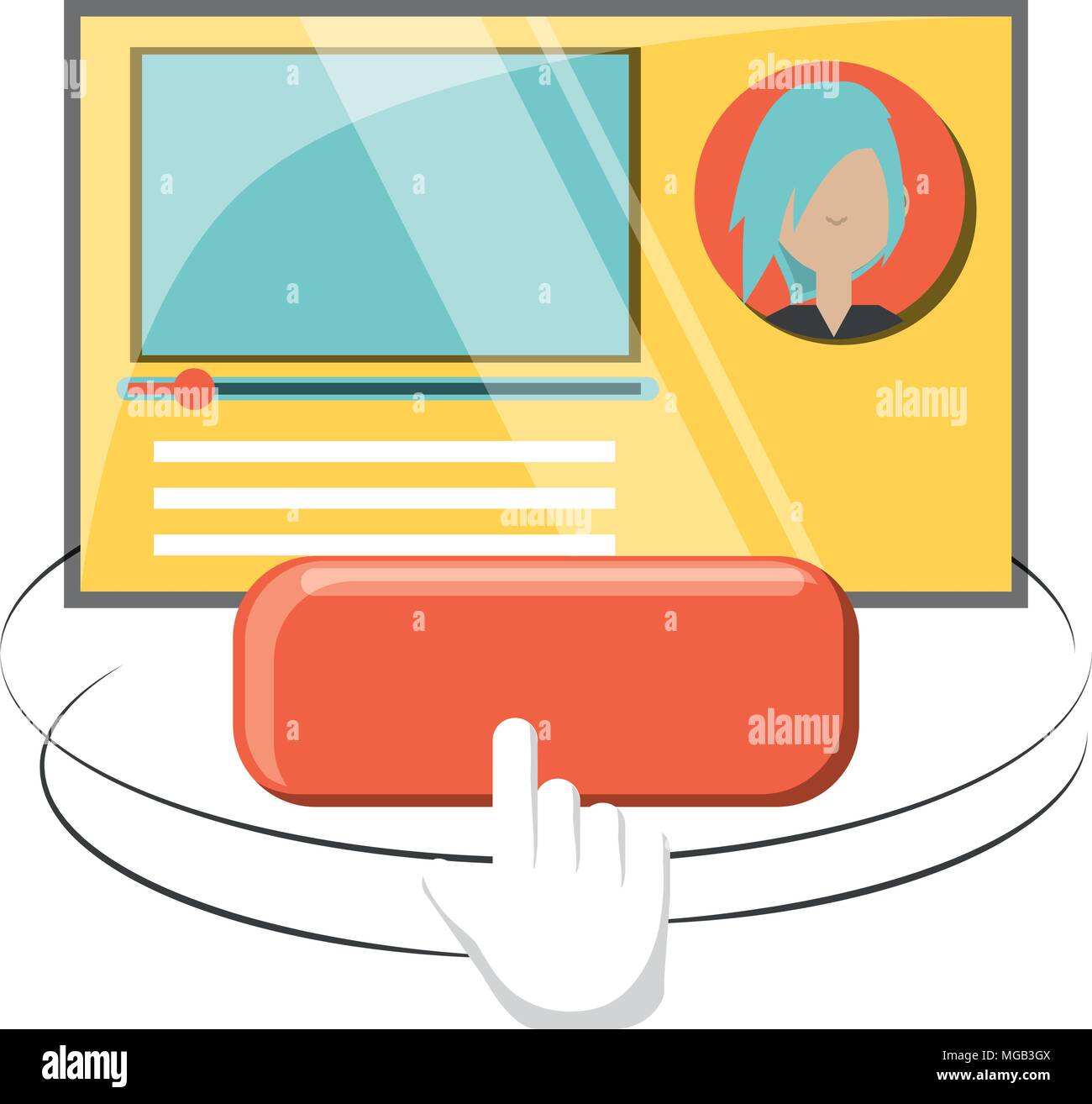 web profile icon over white background, vector illustration Stock ...