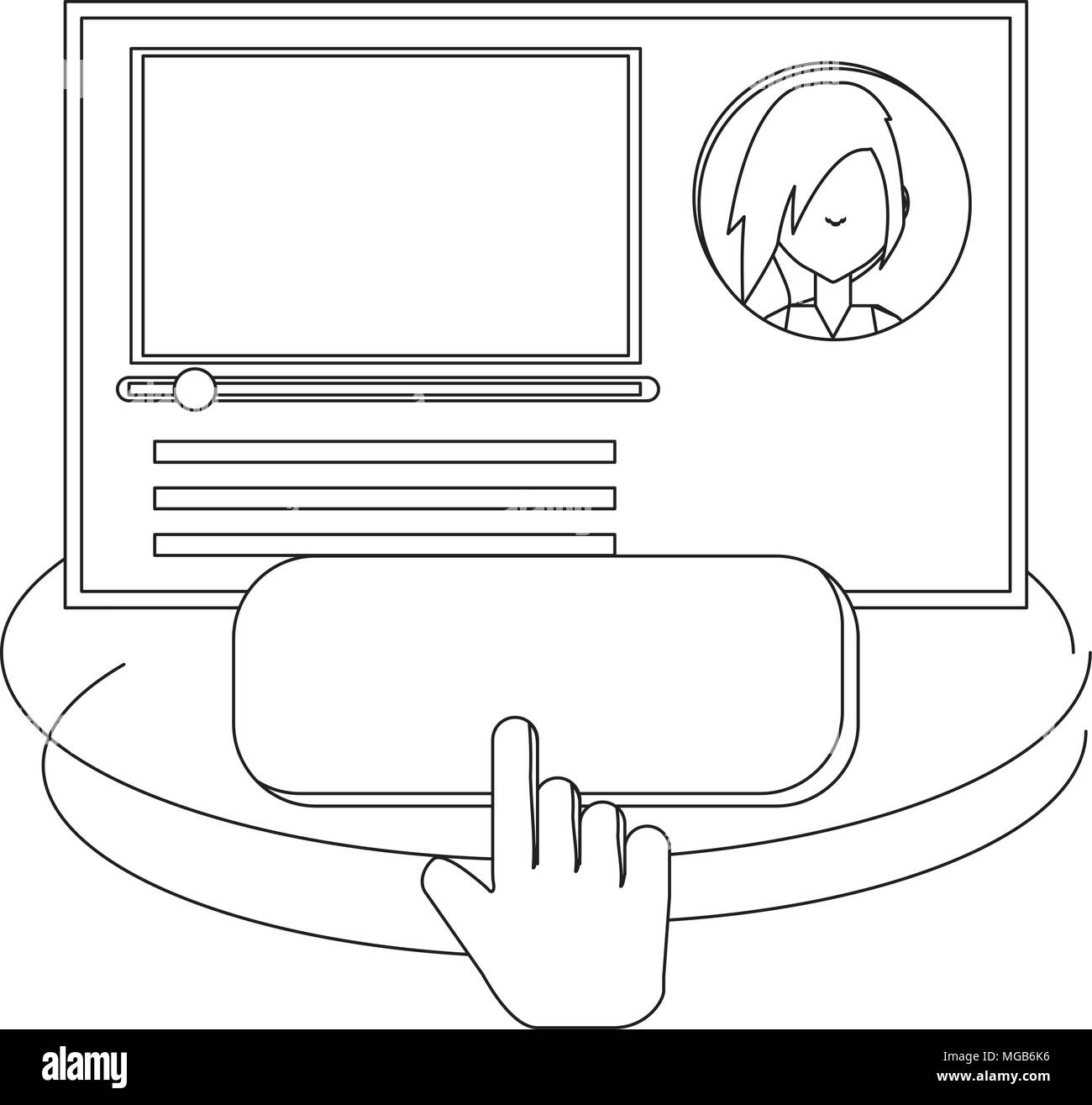 web profile icon over white background, vector illustration Stock ...