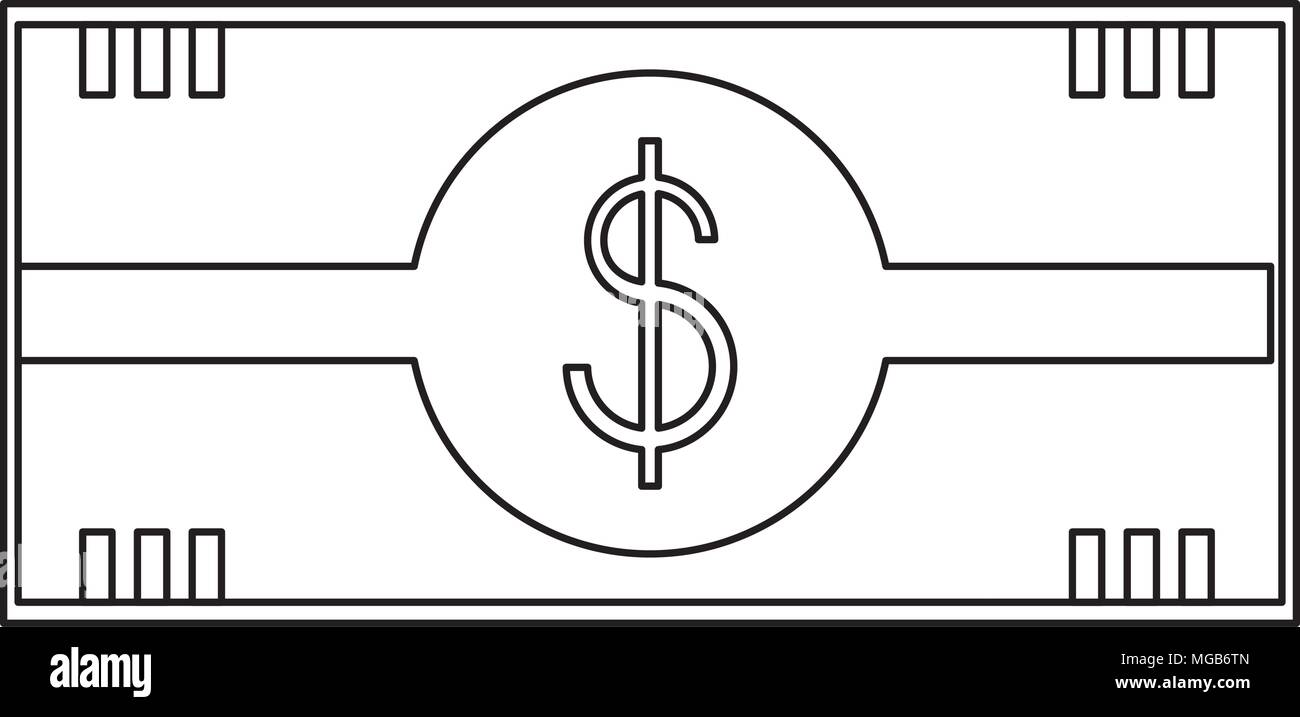 money bill icon over white background, vector illustration Stock Vector ...