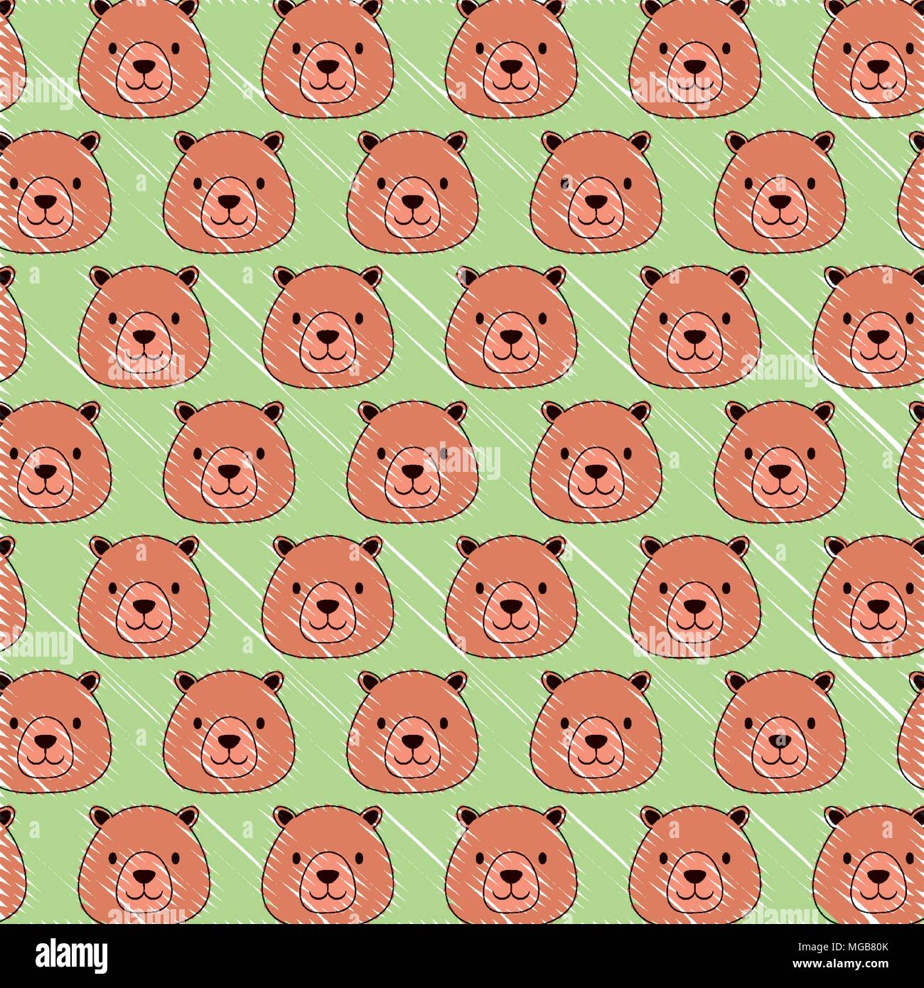 colorful background of cute bears design, vector illustration Stock ...