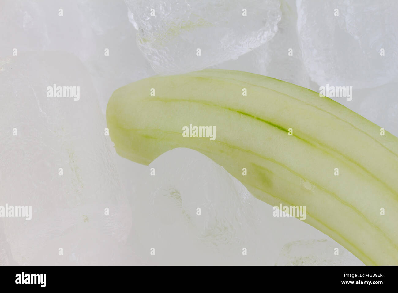 Cucumbers soaked in ice Stock Photo - Alamy