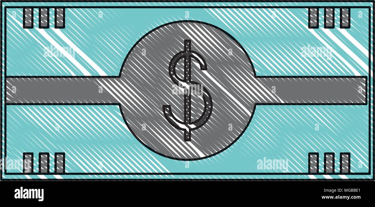 money bill icon over white background, colorful design. vector ...