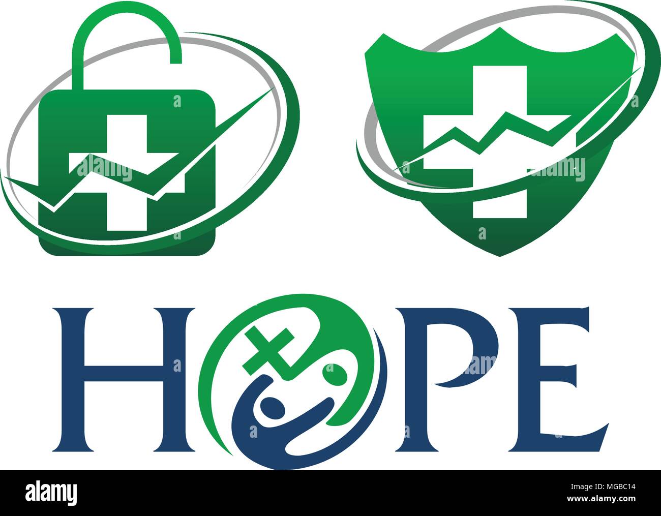 Health Hope Template Set Stock Vector Image & Art - Alamy