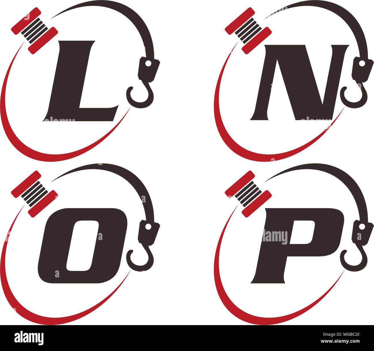 Crane Hook Towing Set Stock Vector Image & Art - Alamy