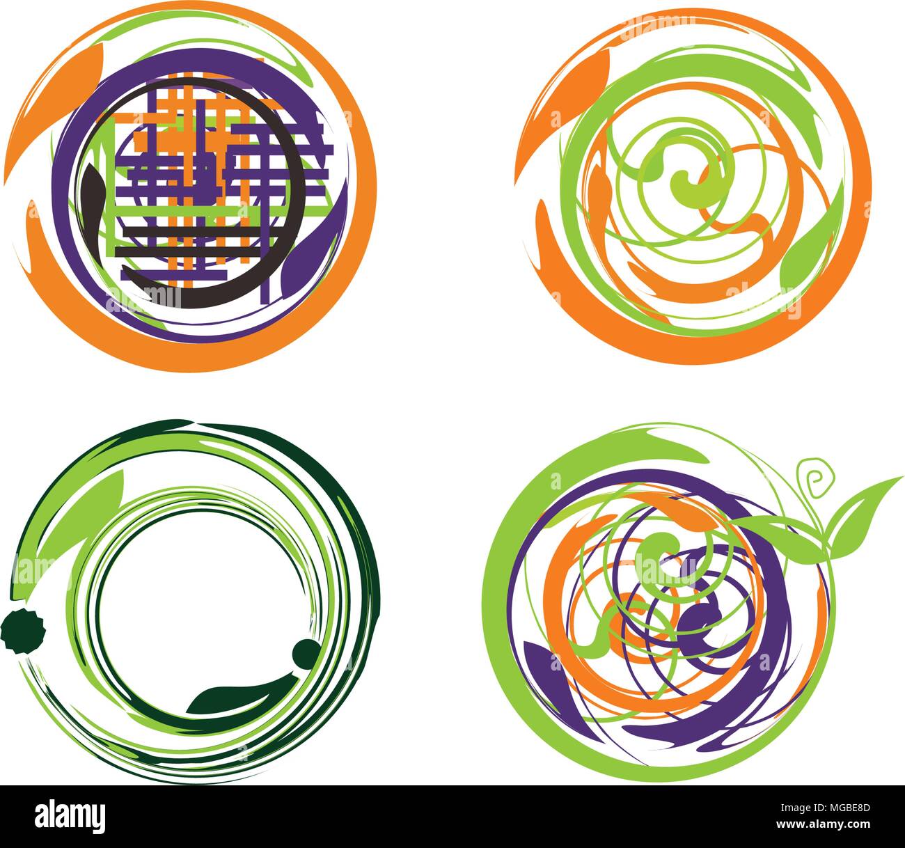 Leaf Motion Template Set Stock Vector Image & Art - Alamy