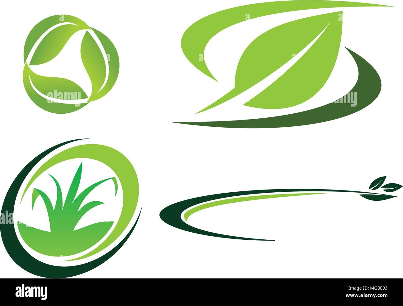 Green Project Template Set Stock Vector Image & Art - Alamy