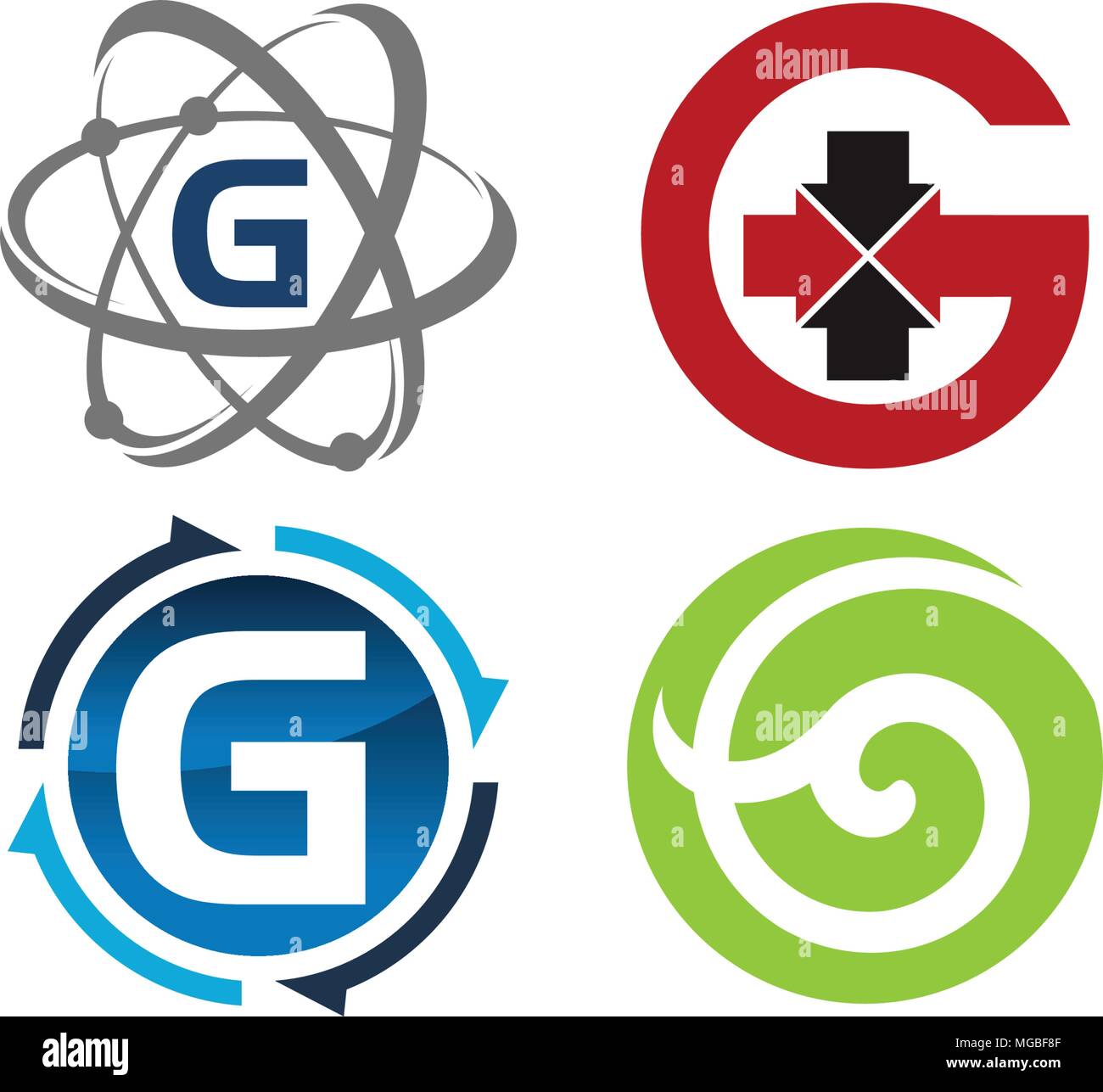 Logotype G Modern Template Set Stock Vector Image & Art - Alamy