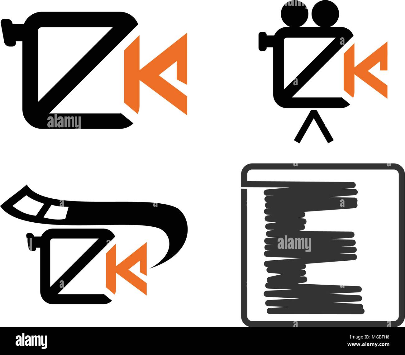 Movie Studio Letter E K Set Stock Vector Image & Art - Alamy