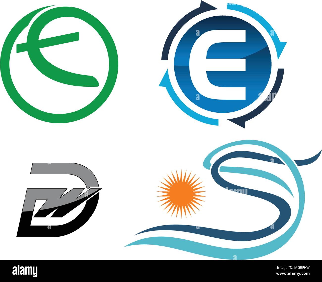 Logotype Modern Template Set Stock Vector Image & Art - Alamy