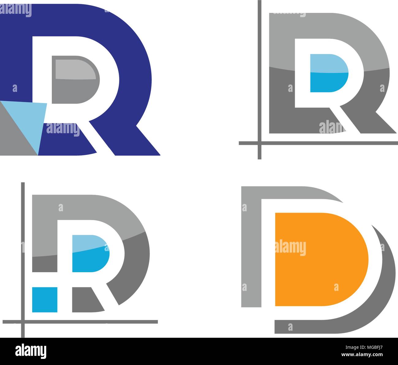 Logotype D Modern Template Set Stock Vector Image & Art - Alamy