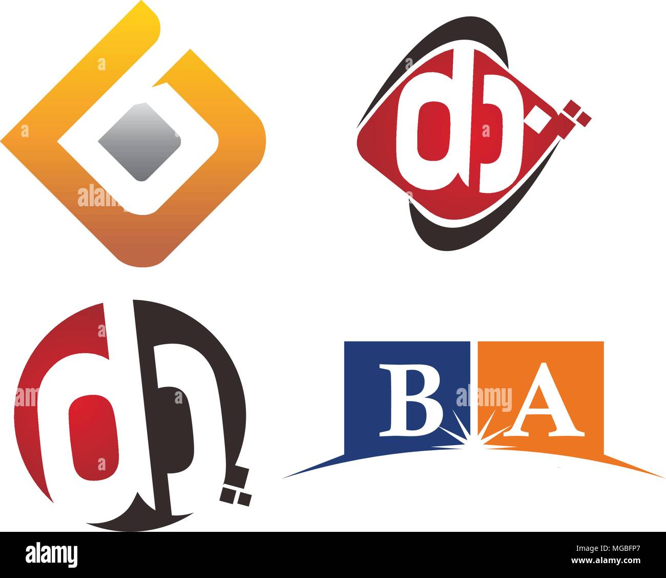 Logotype Modern Template Set Stock Vector Image & Art - Alamy