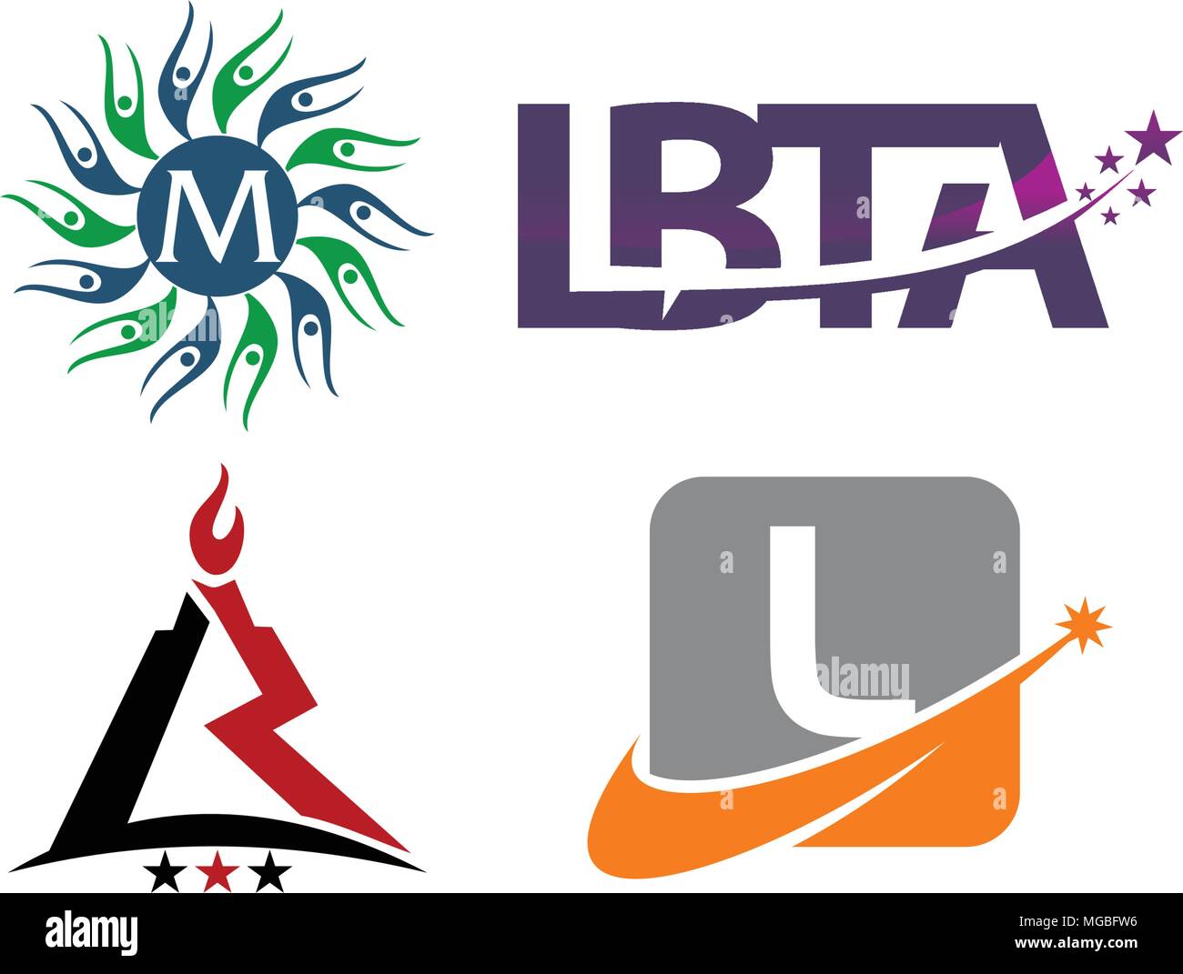 Logotype Modern Template Set Stock Vector Image & Art - Alamy