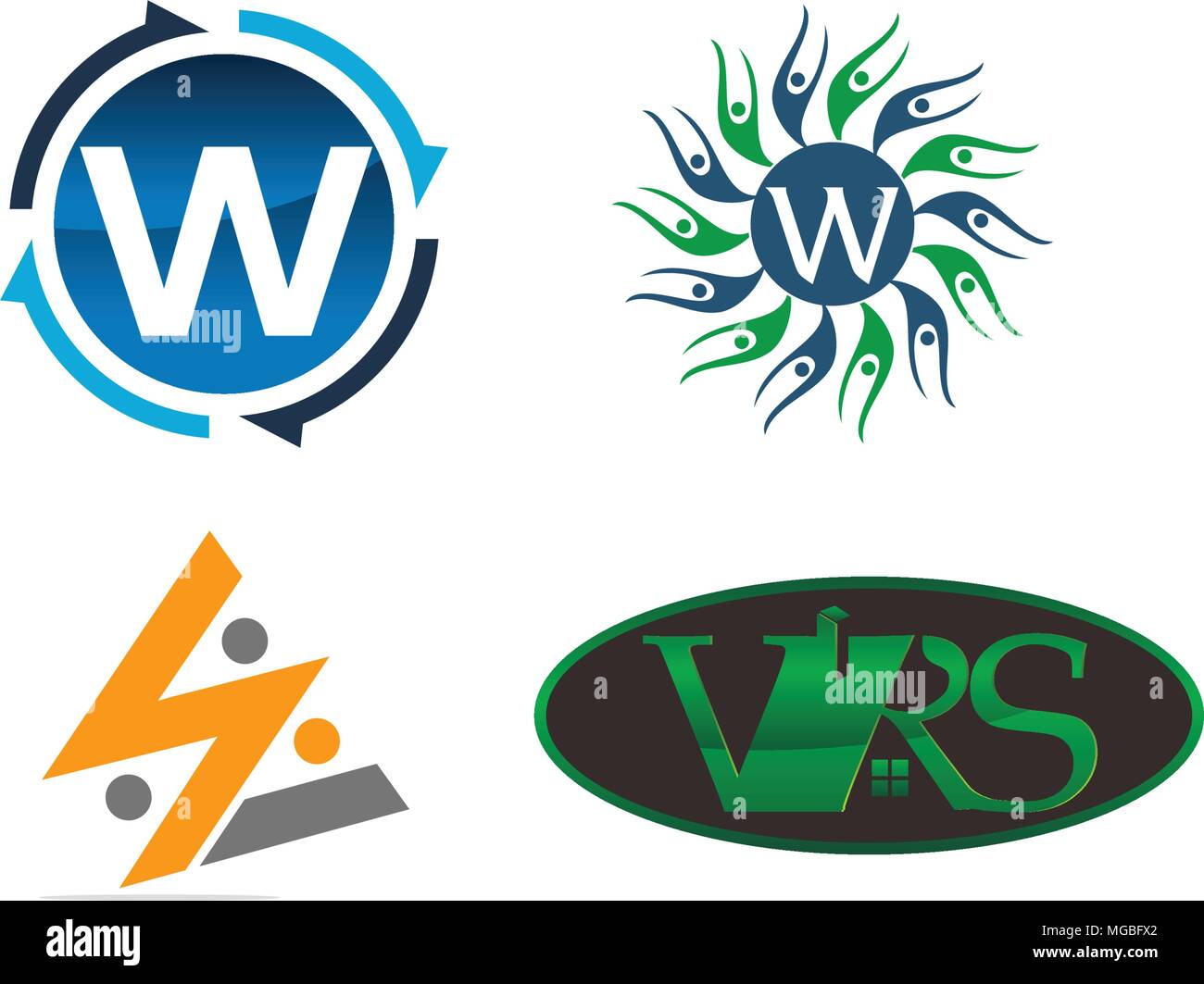 Logotype Modern Template Set Stock Vector Image & Art - Alamy