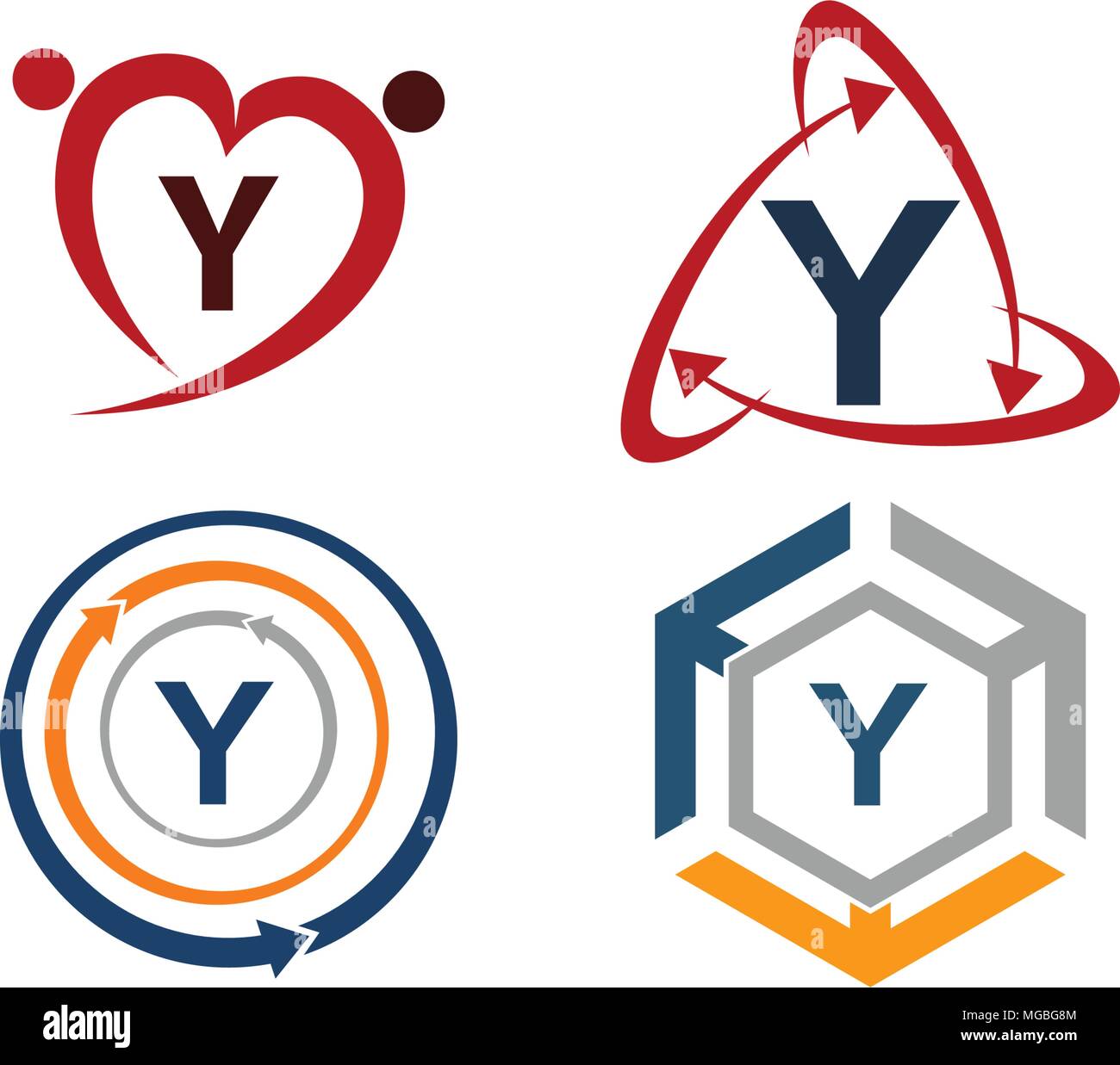 Logotype Y Modern Template Set Stock Vector Image & Art - Alamy