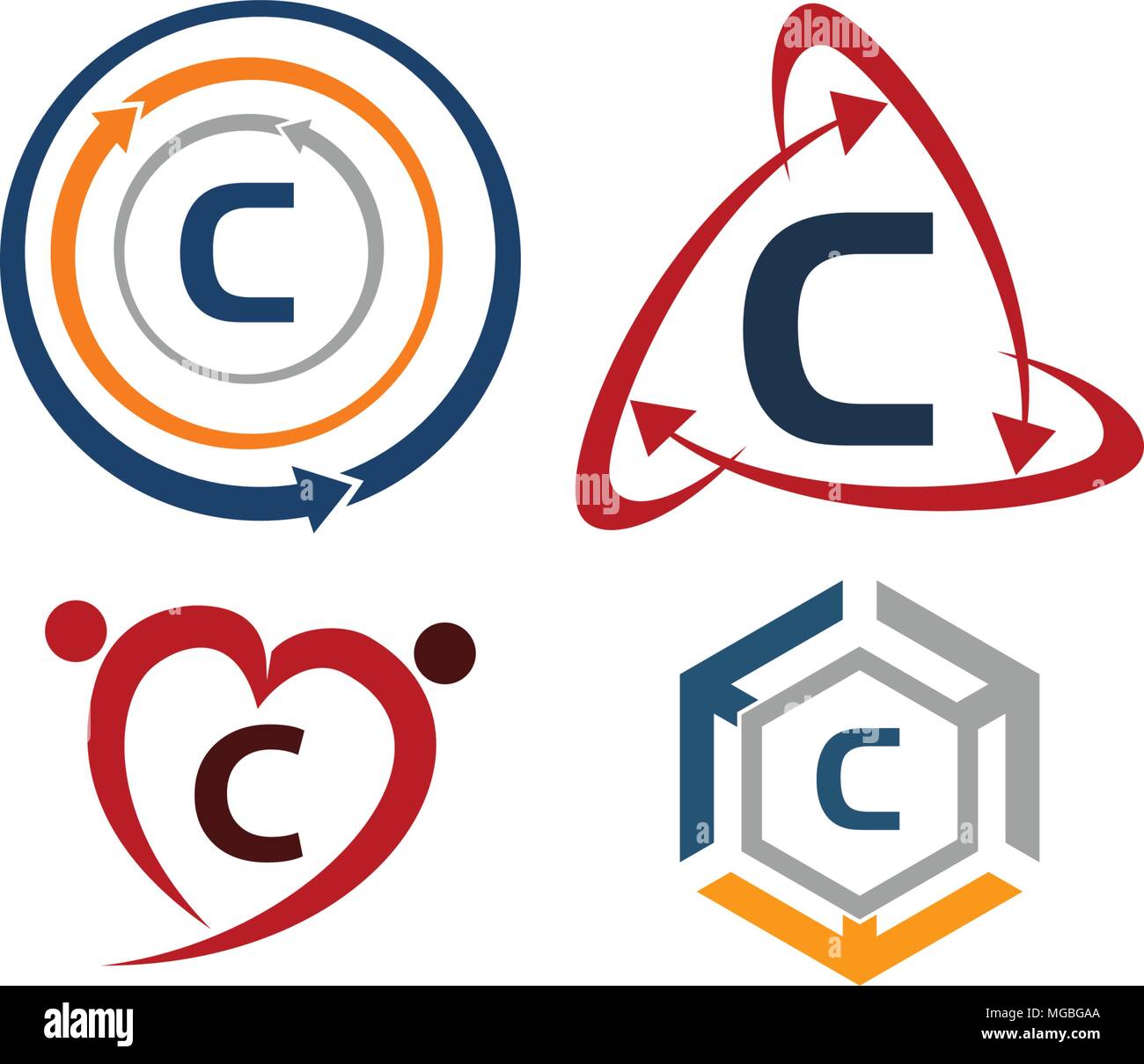 Logotype C Modern Template Set Stock Vector Image & Art - Alamy