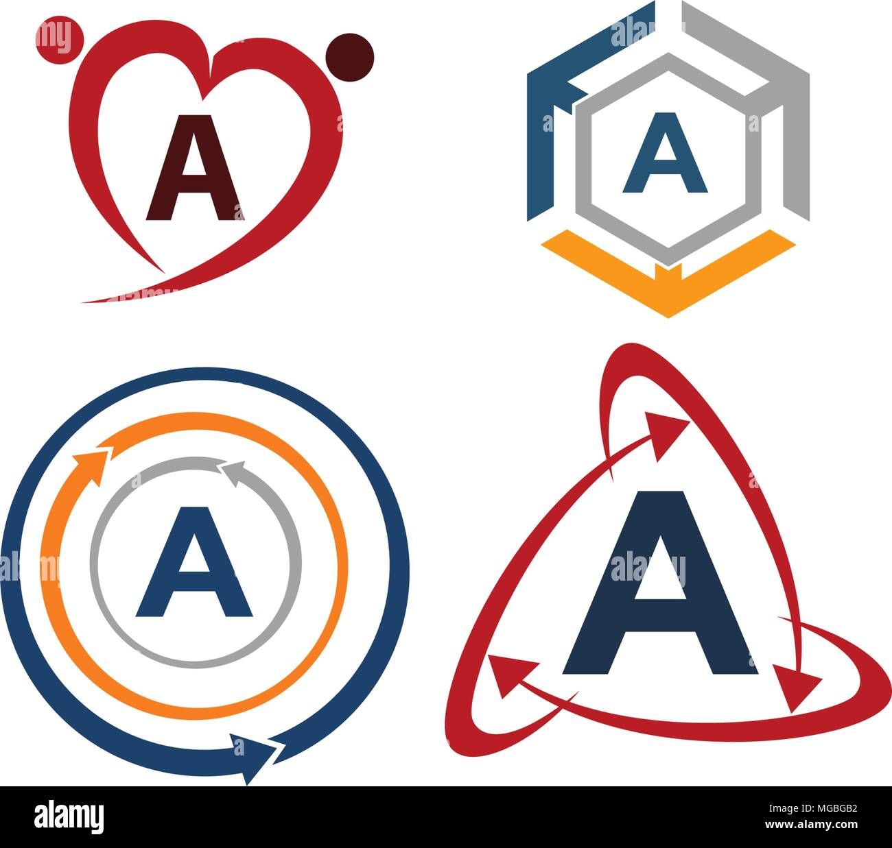 Logotype A Modern Template Set Stock Vector Image & Art - Alamy