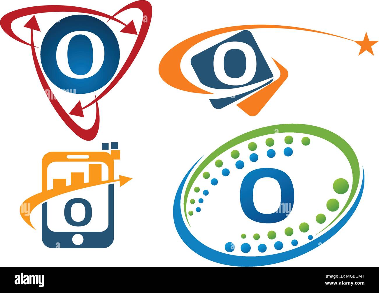Logotype O Modern Template Set Stock Vector Image & Art - Alamy