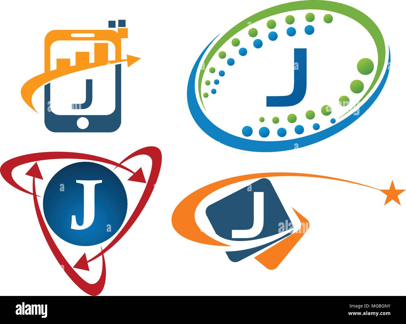Logotype J Modern Template Set Stock Vector Image & Art - Alamy