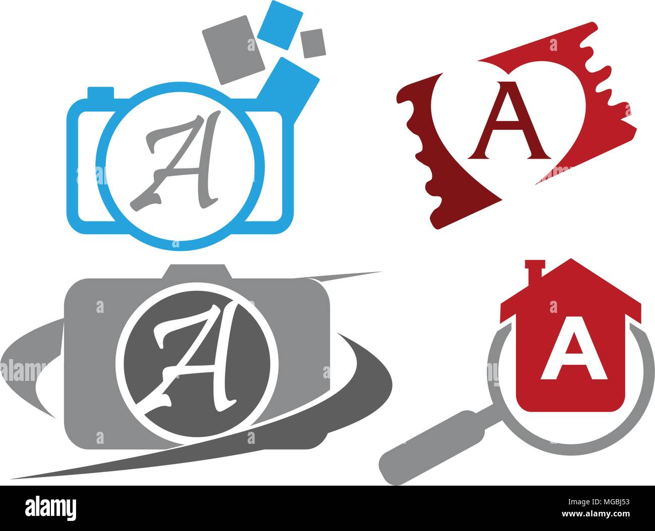 Logotype A Modern Template Set Stock Vector Image & Art - Alamy