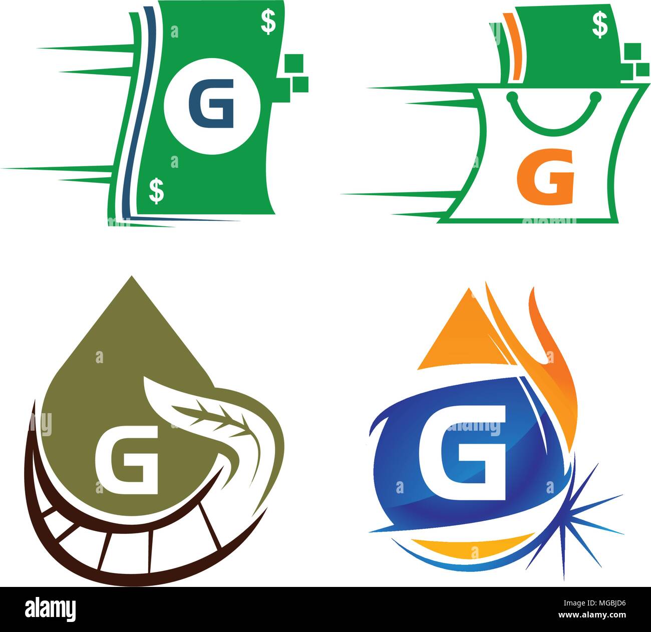 Logotype G Modern Template Set Stock Vector Image & Art - Alamy